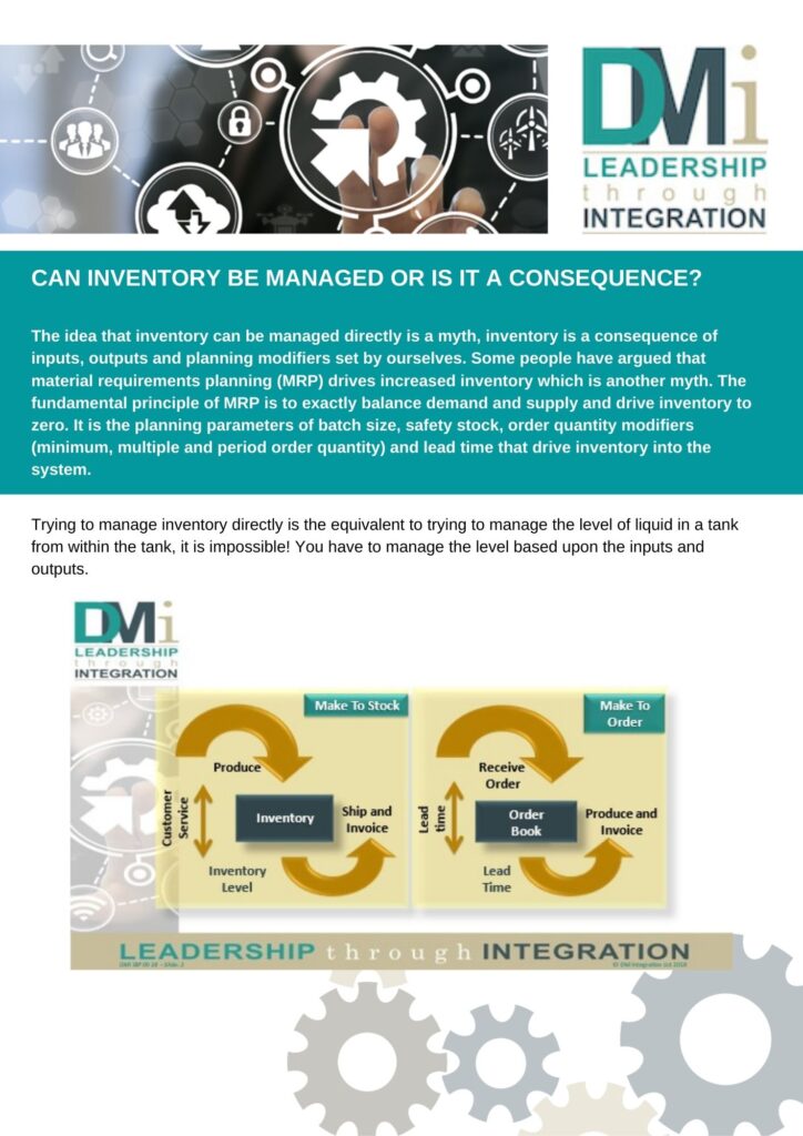 Can inventory be managed or is it a consequence? – DM Integration
